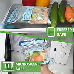 20 Pack Steam Cooking Bags, Steam Food Storage Bags, Microwave Steamer Bags for Vegetables, Seafood and Meat, Microwave and Freezer Safe