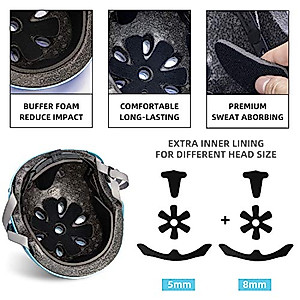 LANOVAGEAR Kids Bike Helmet for 2-14 Years Old, Toddler Youth Adjustable Skateboard Helmet, Multi-Sport Cycling Bicycle Skating Scooter Roller Skates (Small, Purple)