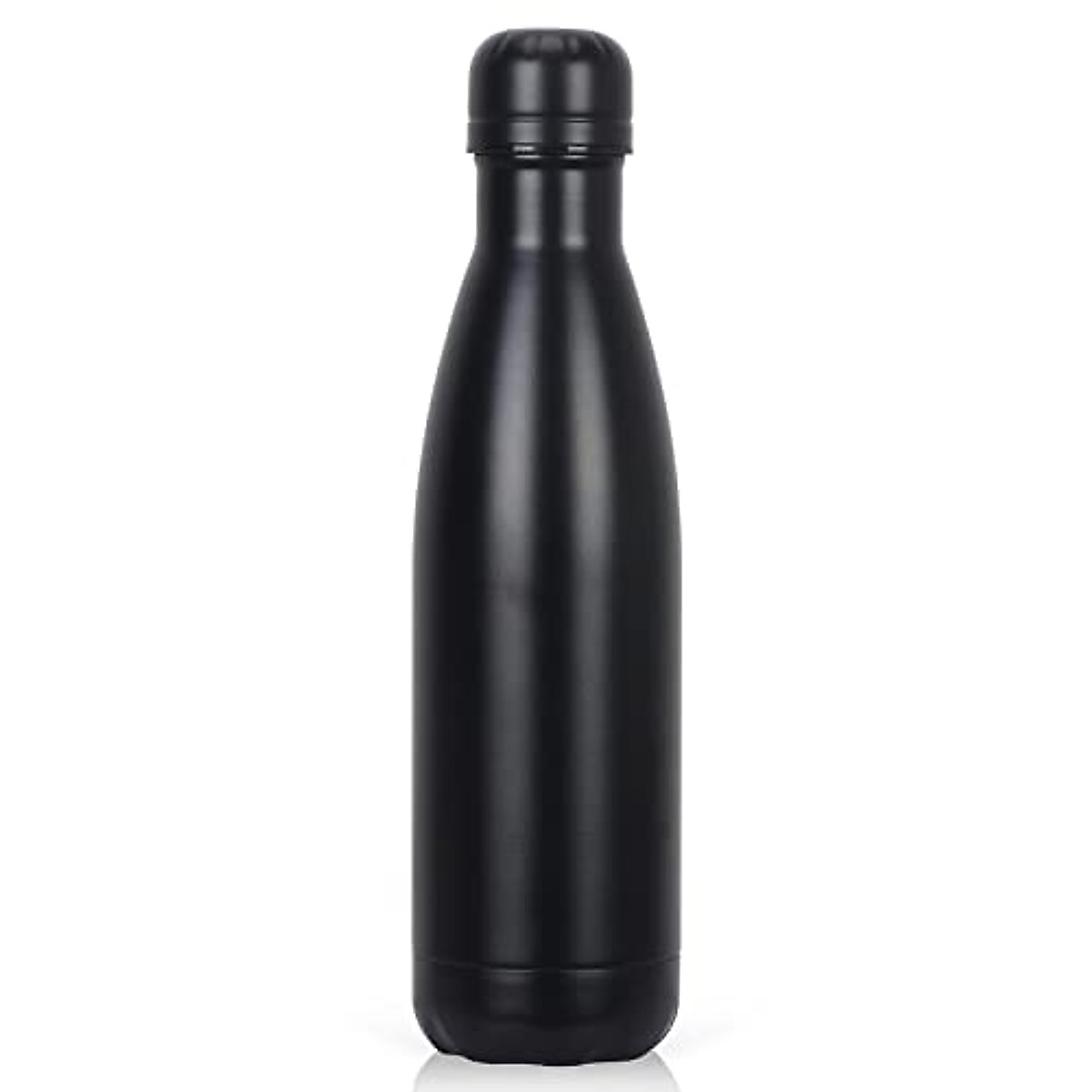 FYY Insulated Water Bottle, 17oz/500ml Vacuum Stainless Steel Water Bottles, Sports Water Bottles Keep Cold for 24 Hours and Hot for 12 Hours, BPA Free Leak Proof Reusable Water Bottle Black