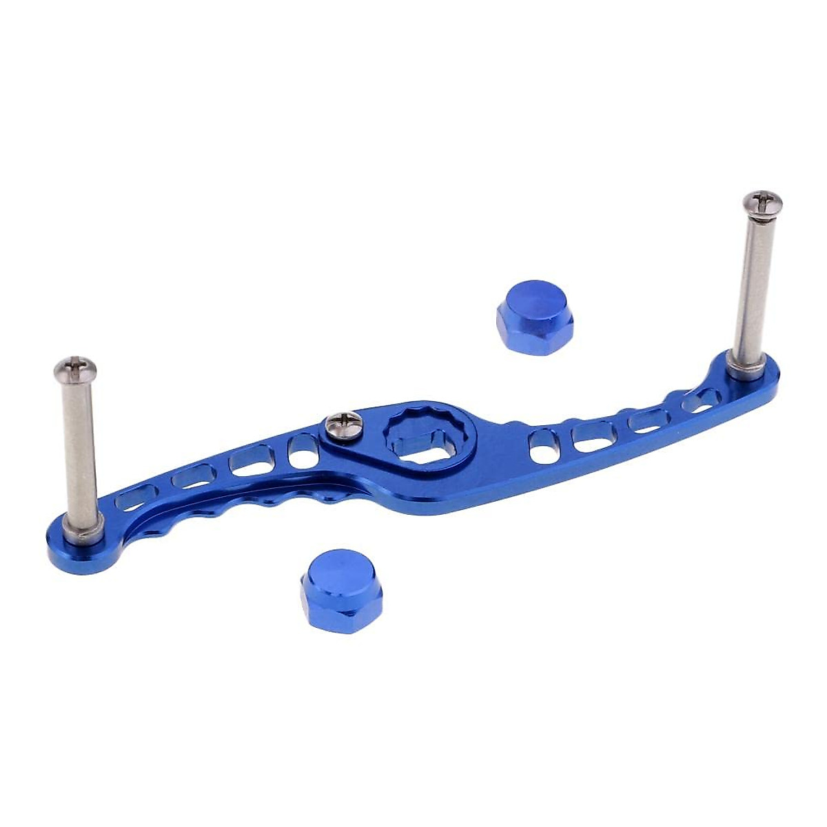 Leefasy 1 Piece New Replacement Fishing Reel Handle Metal Rocker Arm DIY Tackle, Blue