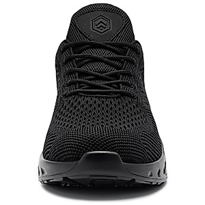 LARNMERN Womens Slip On Shoes Work Non Slip Sneakers Walking Water Resistant Zapatillas Zapatos Trabajo Food Service Chef Kitchen(Light Black,10)