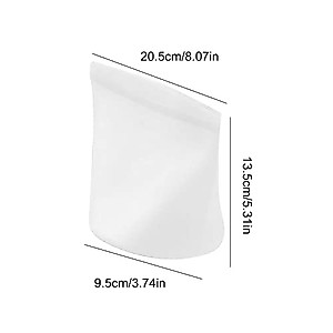 Rumtut Silicone Food Storage Bags, Reusable Storage Bags, Zipper Containers for Fruit and Vegetable Snacks 4 Pieces