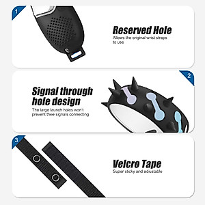 MASiKEN Controller Grips Cover with Face Cover for Meta Oculus Quest 2, Anti-Throw Grips Cover with Adjustable Wrist Strap and Sweatproof Silicone Face Pad, Quest 2 Accessories Kit (Mix Blue)