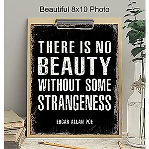 Edgar Allan Poe Quote Art Print - Goth Room Decor Poster Sign - Decoration for Living Room, Bedroom, Office, Apartment - Cool Unique Gift - Funny Sayings for Wall Decor - Gothic Home Decor Picture