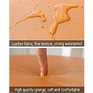 MOODMUSE Leather Kitchen Chair Cushions - Horseshoe Shape Seat Cushion and Dining Room Chair Pad 43 * 40CM Non Slip Rubber Back 1/2/4 Packs (Color : Brown, Size : Set of 4)