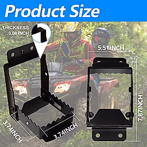 Pairs ATV Foot Rests for 4 Wheeler Rear Passenger Foot Pegs Universal Foldable Footrest Compatible for Polaris Sportsman Scrambler Grizzly Foreman Cforce Fourtrax