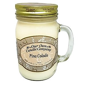 Our Own Candle Company Pina Colada Scented 13 Ounce Mason Jar Candle