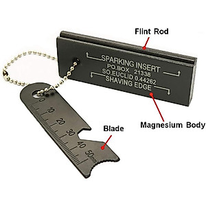 Magnesium Flint Fire Starter Waterproof Emergency Matches Survival Flint Tool for Camping Hiking(4 Pack)