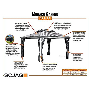 Sojag Monaco Champagne 12 ft. x 14 ft. Gazebo