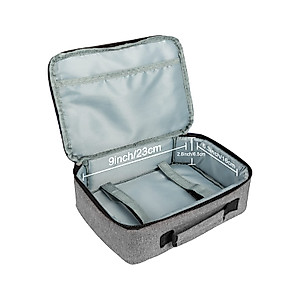 ELEPHAS Projector Case, Projector Carrying Bag with Accessories Pockets (12 x 7.5 x 4 Inches), Grey