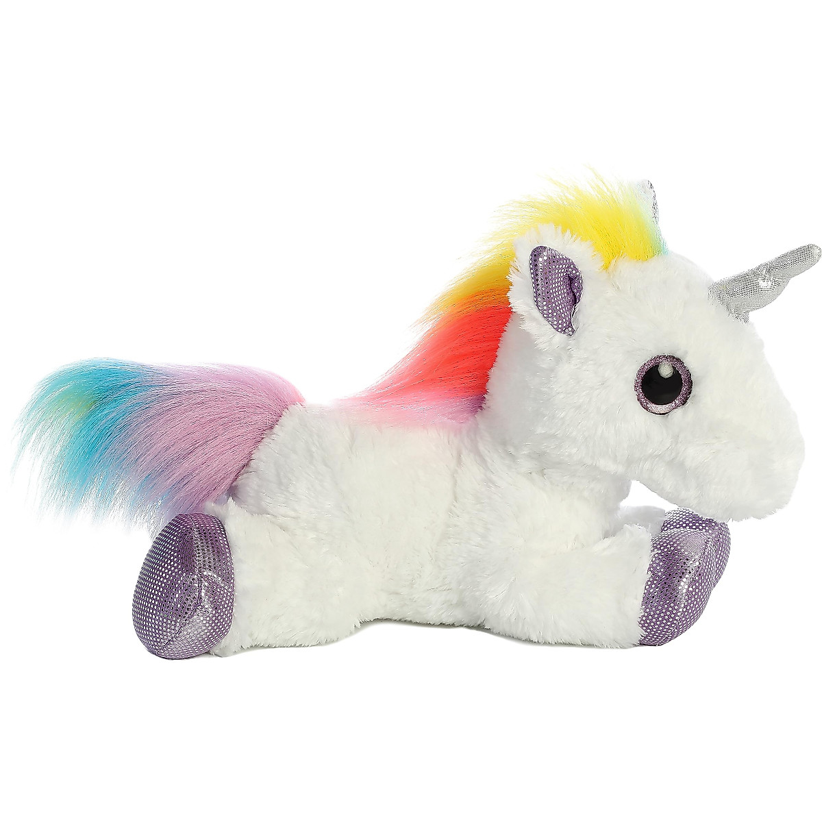 Aurora® Enchanting Sparkle Tales™ Rainbow Unicorn™ Stuffed Animal - Magical Adventures - Endless Play - White 12 Inches
