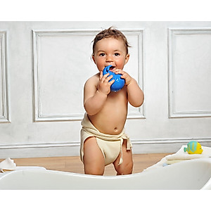 caaocho Pure Natural Rubber Bath Toy - Kala The Whale Baby Toy - Hole Free Bath Toys, BPA Free Bath Toys for Infants, Without Holes Sealed Natural Rubber Baby Toy