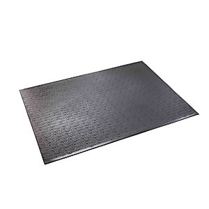 Supermats High Density Commercial Grade Solid Equipment Mat 27GS Made in U.S.A. for Indoor Cycles Exercise Bikes and Steppers (3 Feet x 4 Feet) (36-Inch x 48-Inch) (91.44 cm x 121.92 cm),Black