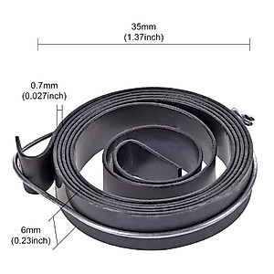 TOPPROS Pack of 4 Drill Press Return Spring, Quill Spring Feed Return Coil Spring Assembly, 2.2Ft Long, 35 x 6 x 0.7mm