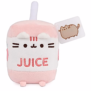 GUND Pusheen Juice Box Plush Cat Stuffed Animal for Ages 8 and Up, Pink/White, 6”