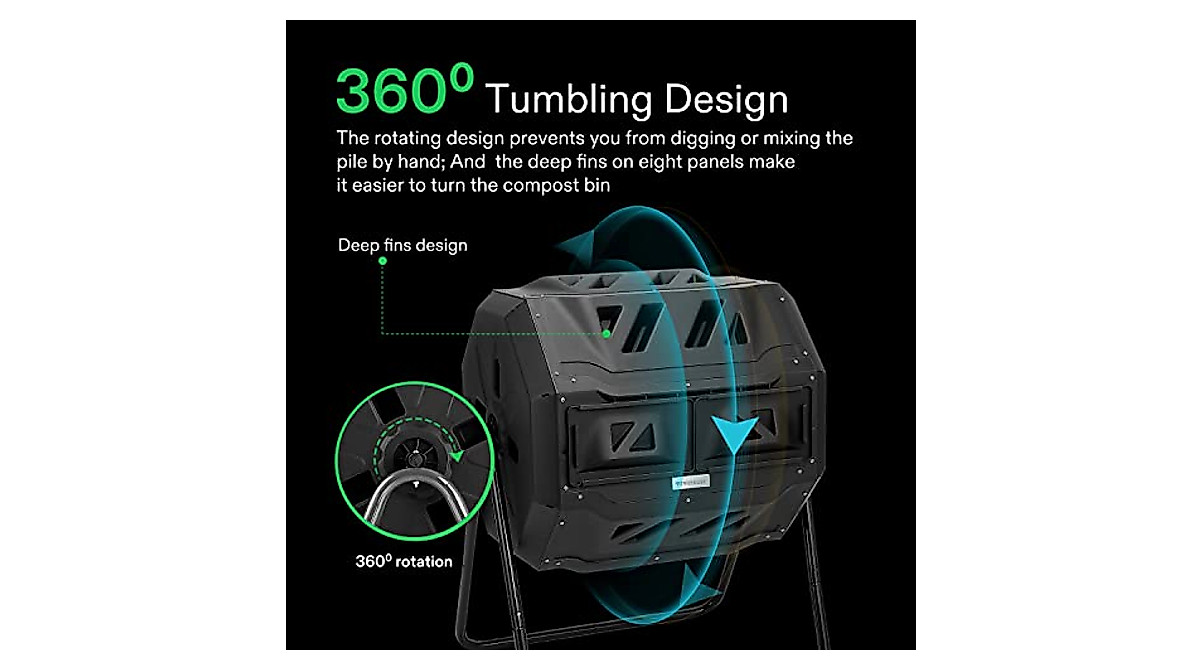 VIVOSUN Dual Chamber Compost Bin & Pressure Sprayer