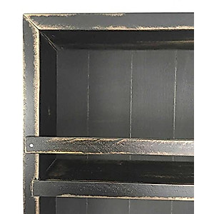 Mansfield Cabinet No. 102 - Solid Wood Spice Rack Cabinet Black/Black