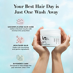 Unwash Charcoal Detox Scalp Scrub - Detoxify, Exfoliate, & Rebalance Hair & Scalp, Removes Build-Up, For Dry, Itchy Scalps Paraben Free, 8.82 oz