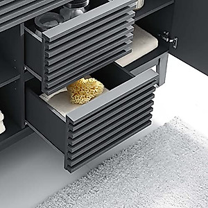 Modway Render 48" Double Sink Compatible (Not Included) Bathroom Vanity Cabinet in Gray