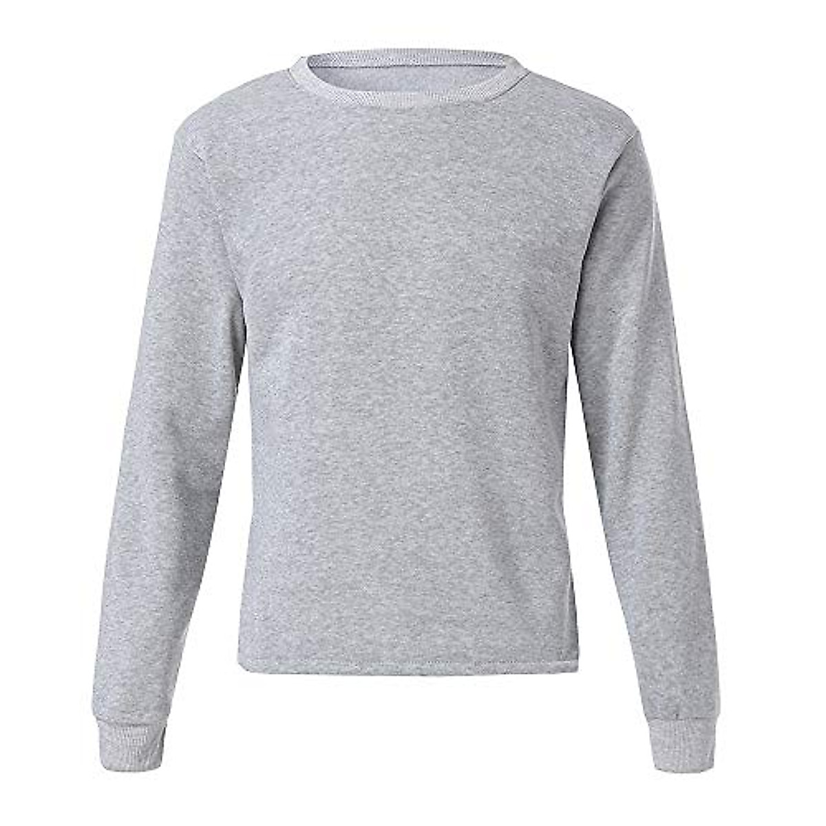 Thenlian Personality Men's Winter Casual Slim Long Sleeve Sweatshirt Pullover Top Blouse(XXL, Gray)