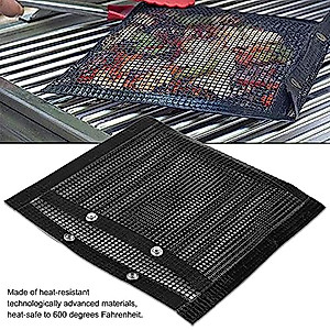 Non-Stick BBQ Grill Mesh Bag, Heat-Resistant Mesh Grilling Bag, Outdoor Picnic Tool(L)