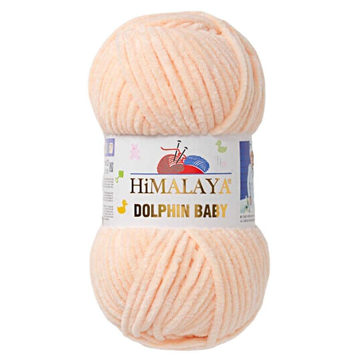 2 Pack/Skeins Himalaya Dolphin Baby, Each Skein 100 Gr/3,5 oz, 120 mt/ 132 yd, Super Bulky Yarn, Blanket Yarn, Velvet Yarn, Knitting Yarn, Amigurumi Yarn, Baby Yarn 80333