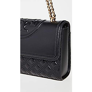 Tory Burch Women's Fleming Convertible Shoulder Bag, Black, One Size