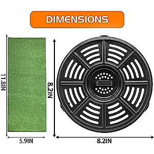 BeranWung 8.2IN Air Fryer Grill Plate for Ninja AF101 4QT AF161 AF150 XL 5.5QT Air Fryers, Upgraded Air Fryer Crisper Plate Grate Crisping Tray Rack for Ninja FD302 Foodi Pressure Cooker