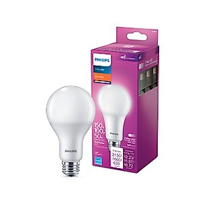 Philips LED Basic Frosted Non-Dimmable A21 Light Bulb - EyeComfort Technology - 2150 Lumen- Soft White (2700K) - 18.5W=150W - E26 Base - Indoor - 1-Pack