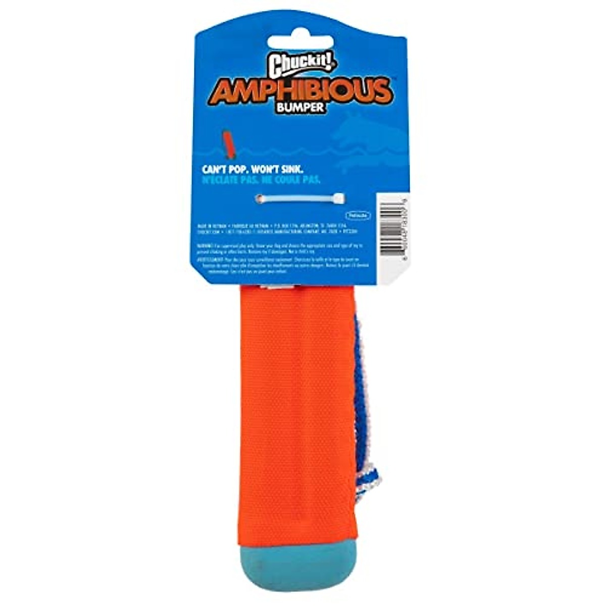 ChuckIt! Amphibious Bumper Fetch and Float Dog Toy, Medium (Colors Vary)