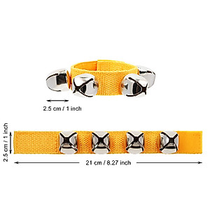 PENTA ANGEL 3Pcs Halloween Wrist Band Jingle Bells Bracelet Musical Instruments for Party Favors Costume Supplies (Black, Orange, Purple)