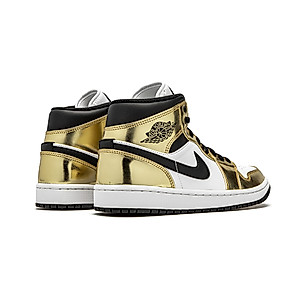 Jordan Air 1 Mid Se Metallic Gold/Black-White Mens Dc1419 700 - Size 9