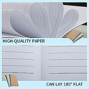 TRASEXTRA A5 Journal,Notebook,Exercise Book,Format Writing Journals,Bulk Kraft Notebooks,Lined Composition Notebook Bulk Notebook,College Ruled A5 Journal Lined Composition.Easy To Write, No Ink Bleed,8.3×5.5IN,30 Sheets of 60 Pages Notebooks,16 Packs