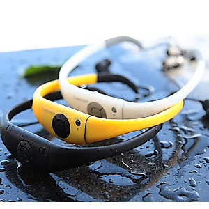 Waterproof MP3 Player for Swimming, Tayogo IPX8 8GB Underwater Headphones with Shuffle Feature, for Water Sports, Running, Diving-Black