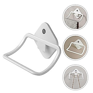 White Towels Bathroom Towel Ring Towel Rack Wall Mounted Hand Towels Holder Towel Hanger Hand Towel Rod for Bathroom Organizer Kitchen Storage Plastic Organizers