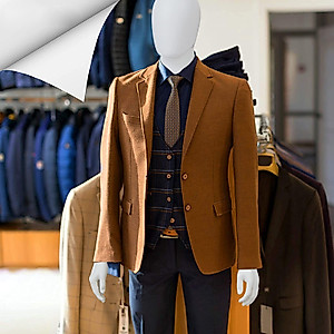 Male Mannequin Full Body Body, 73 Inches Adjustable Detachable Dress Model Stand Realistic Display Mannequin Head Metal Base for Retail Clothing Shops, Halloween Christmas Cosplay, 1pcs