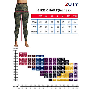 ZUTY Women's 7/8 High Waisted Workout Yoga Leggings with Pockets Athletic Spandex Leggings Yoga Pants Running Tights 25" X Side Line Green 2XL