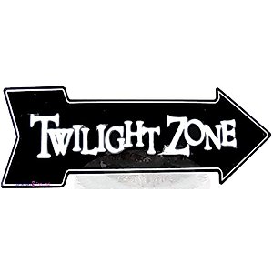 ELEtina Novelty Vintage Twilight Zone Left Lookin for Wall Decoration Retro Arrow Plaque Aluminum Metal tin Sign 5x17 INCH