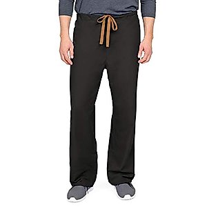 Medline PerforMAX Unisex Reversible Front-Drawstring Scrub Pants, Black, Size Medium, Regular Inseam