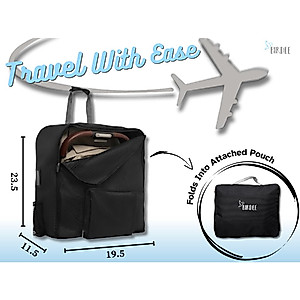 Birdee Stroller Travel Bag Designed For UPPAbaby MINU V2 and MINU - Stroller Gate Check Bag - Backpack For Airplane Travel