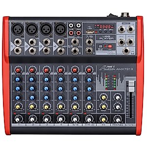 Audio 2000S AMX7313-Professional Eight-Channel Audio Mixer with USB and DSP Processor (AMX7313)