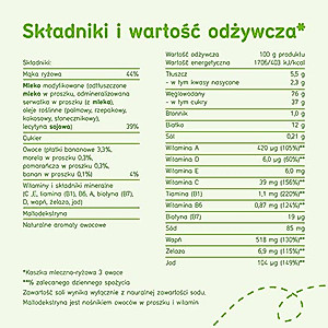 Bobovita Milk and Rice Gruel Multifruit for Babies (230g/8.1oz)