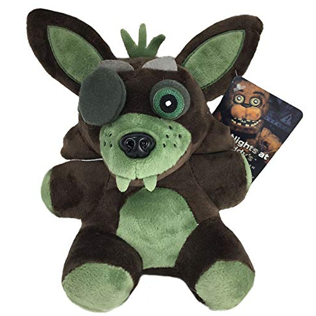 qichemaoy Nights at Freddyfts Figure Location Funtime Freddy Fazbear Foxy Plush Toy Keychain Collectible Plushie 7inch, Green