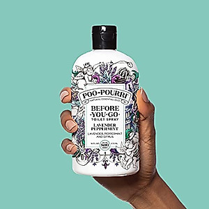Poo-Pourri Before-You-Go Toilet Spray, Lavender Peppermint, Refill Bottle 16 Fl Oz - Lavender, Peppermint and Citrus