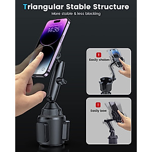 APPS2Car for Magsafe Car Mount Charger Tri-Pivot Magnetic Wireless Cup Holder Phone Mount for Car Truck with Cooling Fan Fast Charging for iPhone 15 14 13 12 Series Magsafe Case [with Car Adapter]