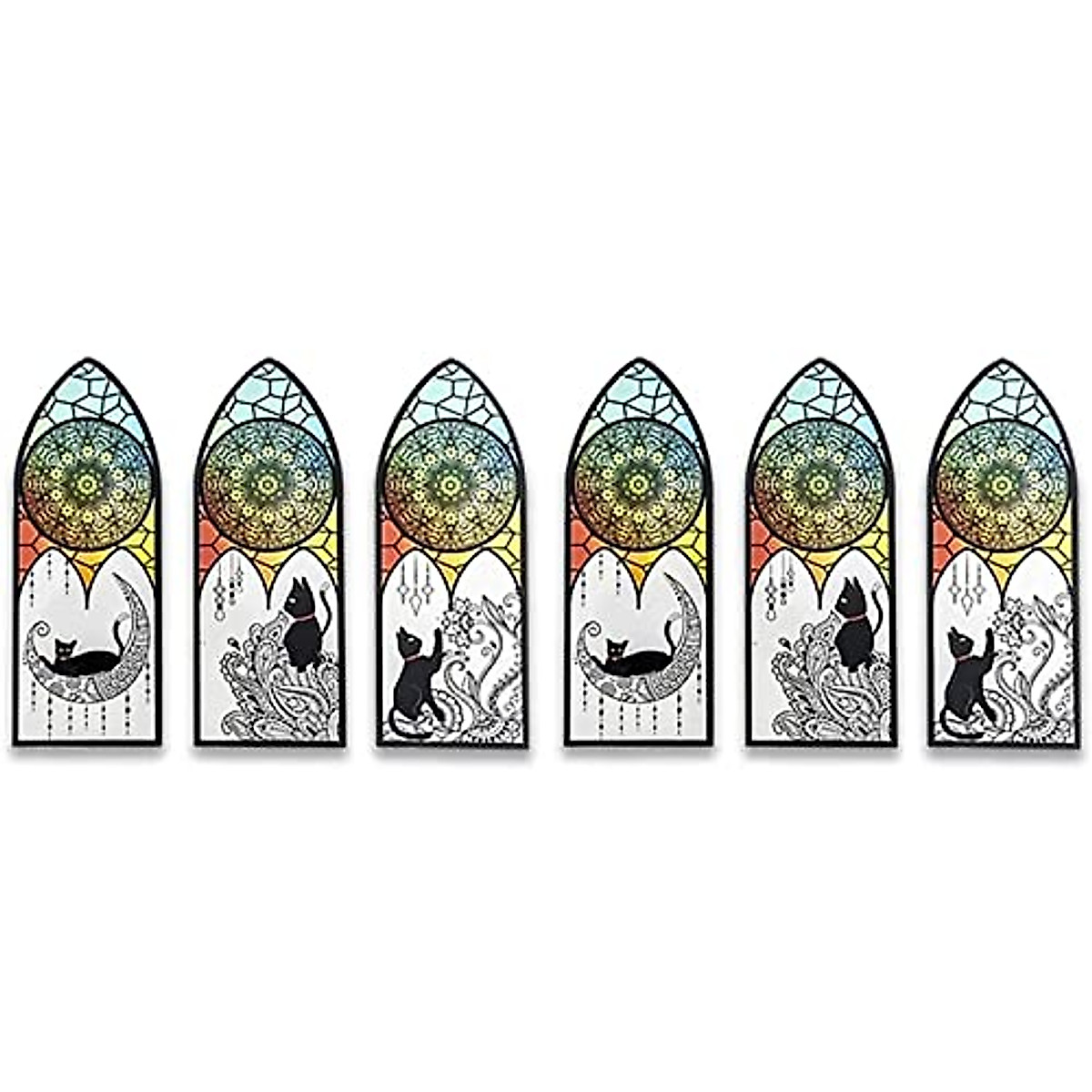 6PCS Cute Black Cat Waterproof Bookmark with Creative Design, The Best Gift for Those who Love to Read