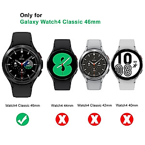 DGYSG Luxury Case Designed for Samsung Galaxy Watch 4 Classic 46mm 2021, Rugged Military Protective Metal Bumper Case with Tactical Silicone Band for Men, Silver