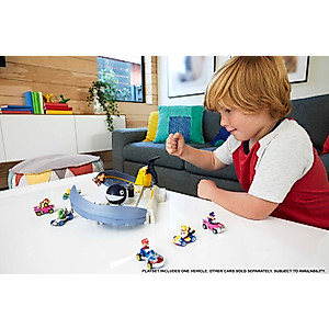 Hot Wheels Mario Kart Track Set Assortment 4 Different Tracks with Mario Kart 1:64 Scale Vehicles and Nemesis from Video Game Gift for Kids 3 Years and Older