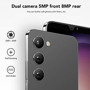 Unlocked Cell Phone, 3G Mobile Phone, 5.0in FHD HD Screen, 4GB RAM 32GB ROM, Dual Card Dual Standby Smartphone, 5MP+8MP Camera, WIFI, BT, 3500mah Battery (US Plug)