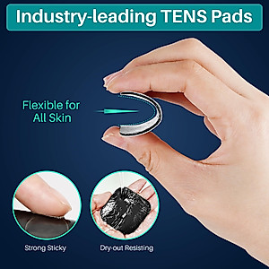 FITOP TENS Unit Pads 44 Pcs EMS TENS Electrodes Strong Adhesive Size 2X2